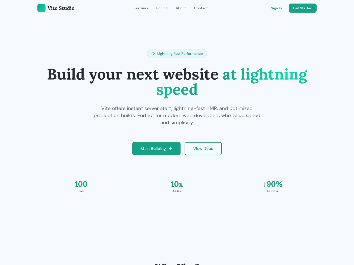 Vite Quick Site