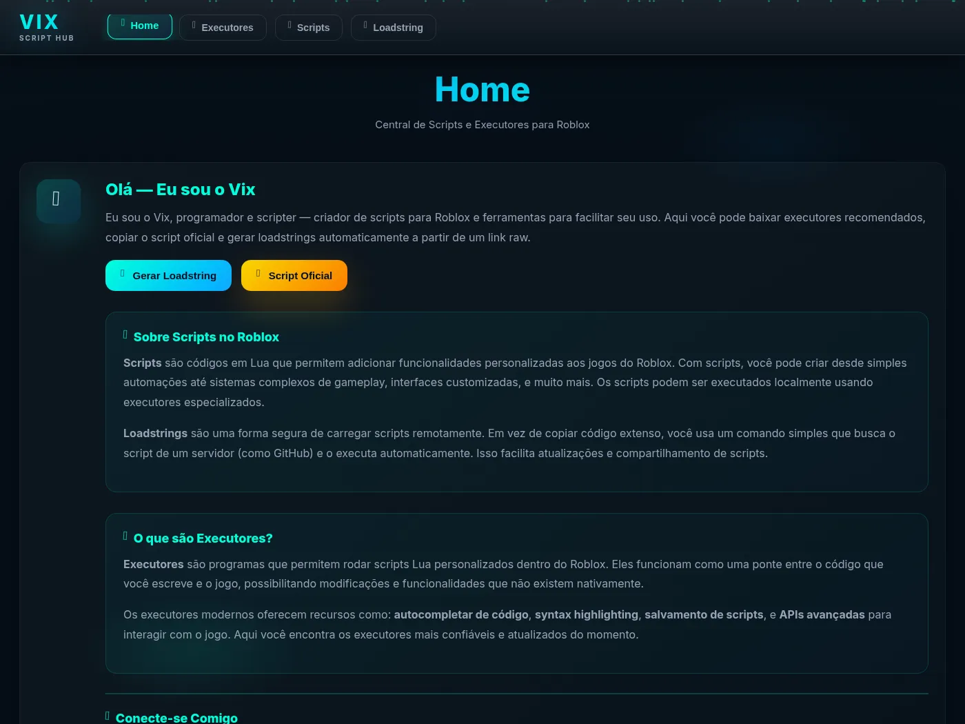 VIX Script Hub — Roblox Script & Loadstring Generator Portal