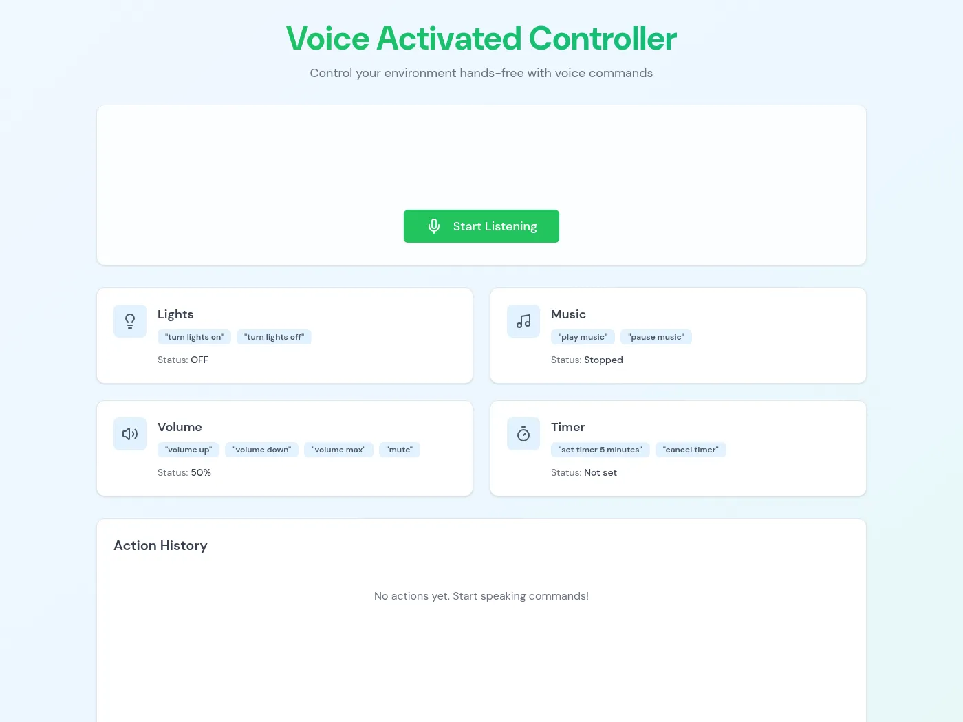Voice Activated App Controller