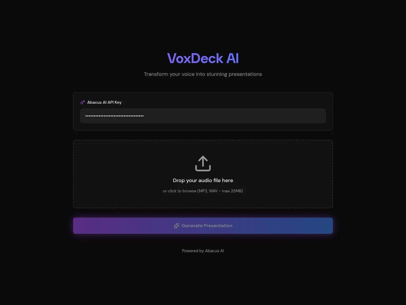 VoxDeck AI Presentation