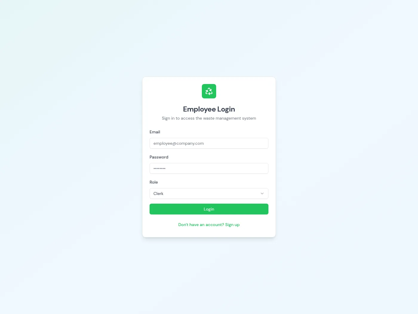 Waste Management Operations Web Platform