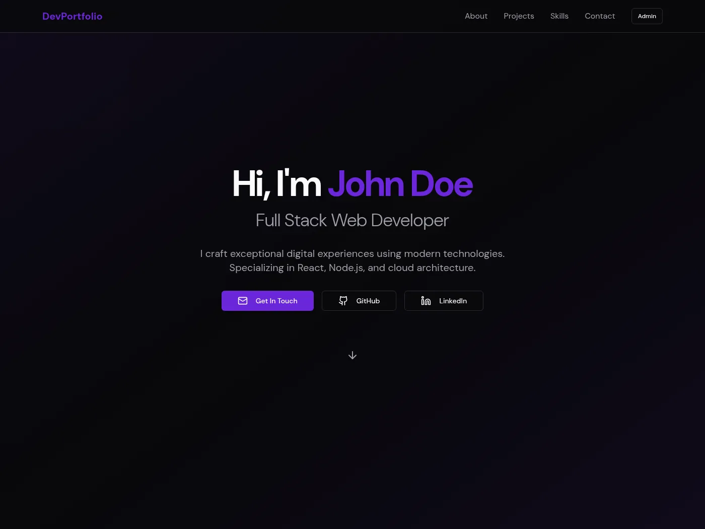 Web Developer Portfolio with Lead Management CMS