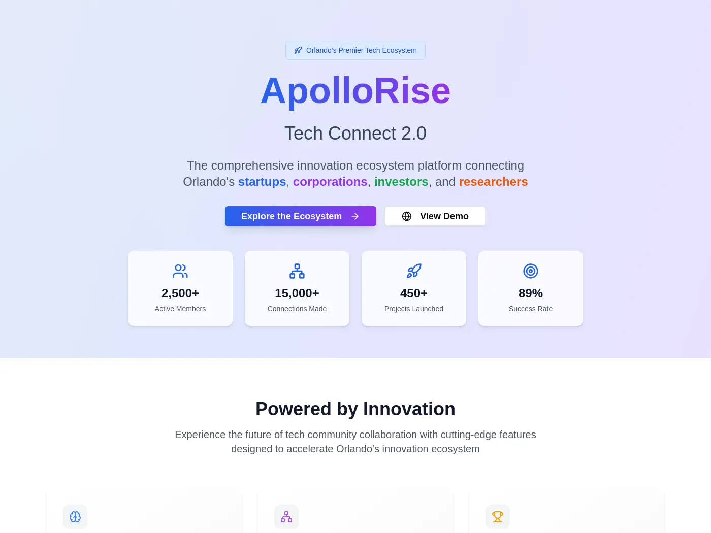 Web Prototype with Feature Map