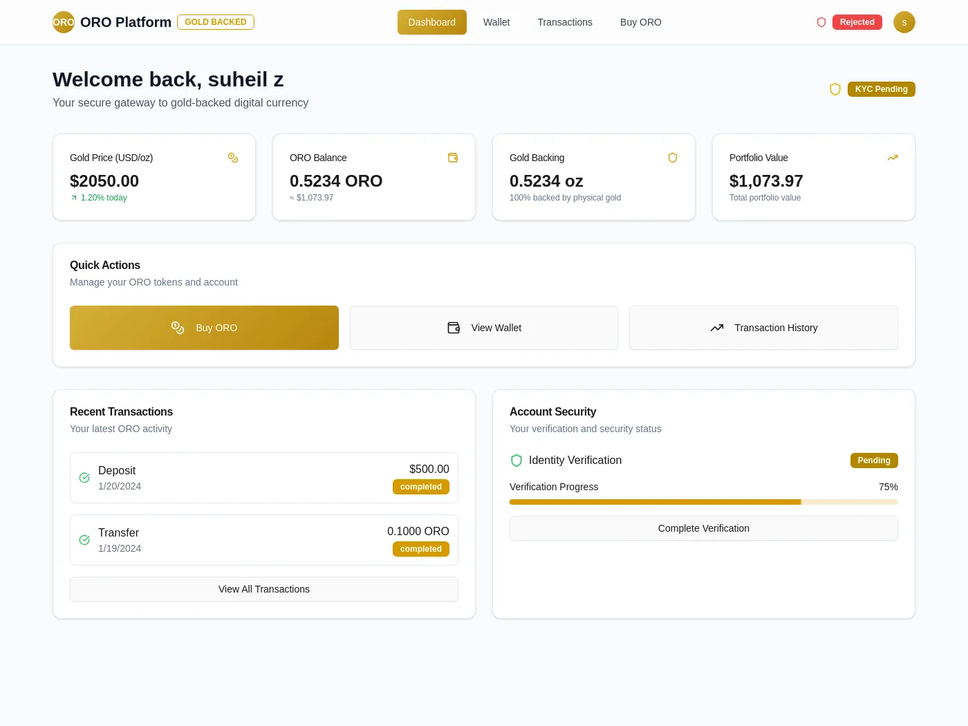Web User Interface for Platform Based on Technical Requirements