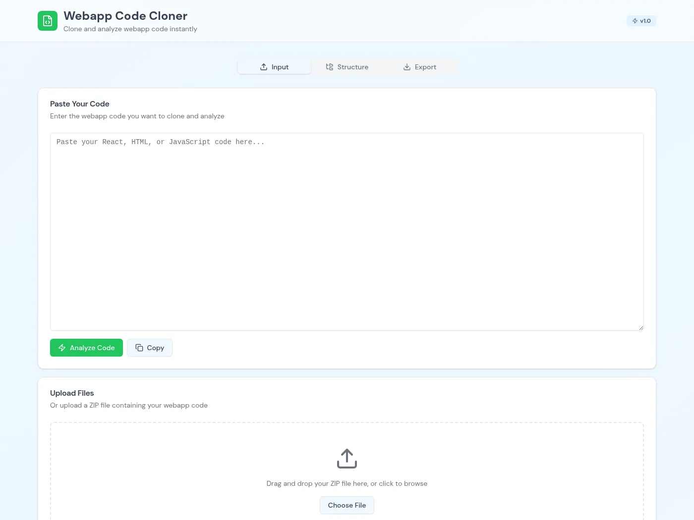 Webapp Code Cloner