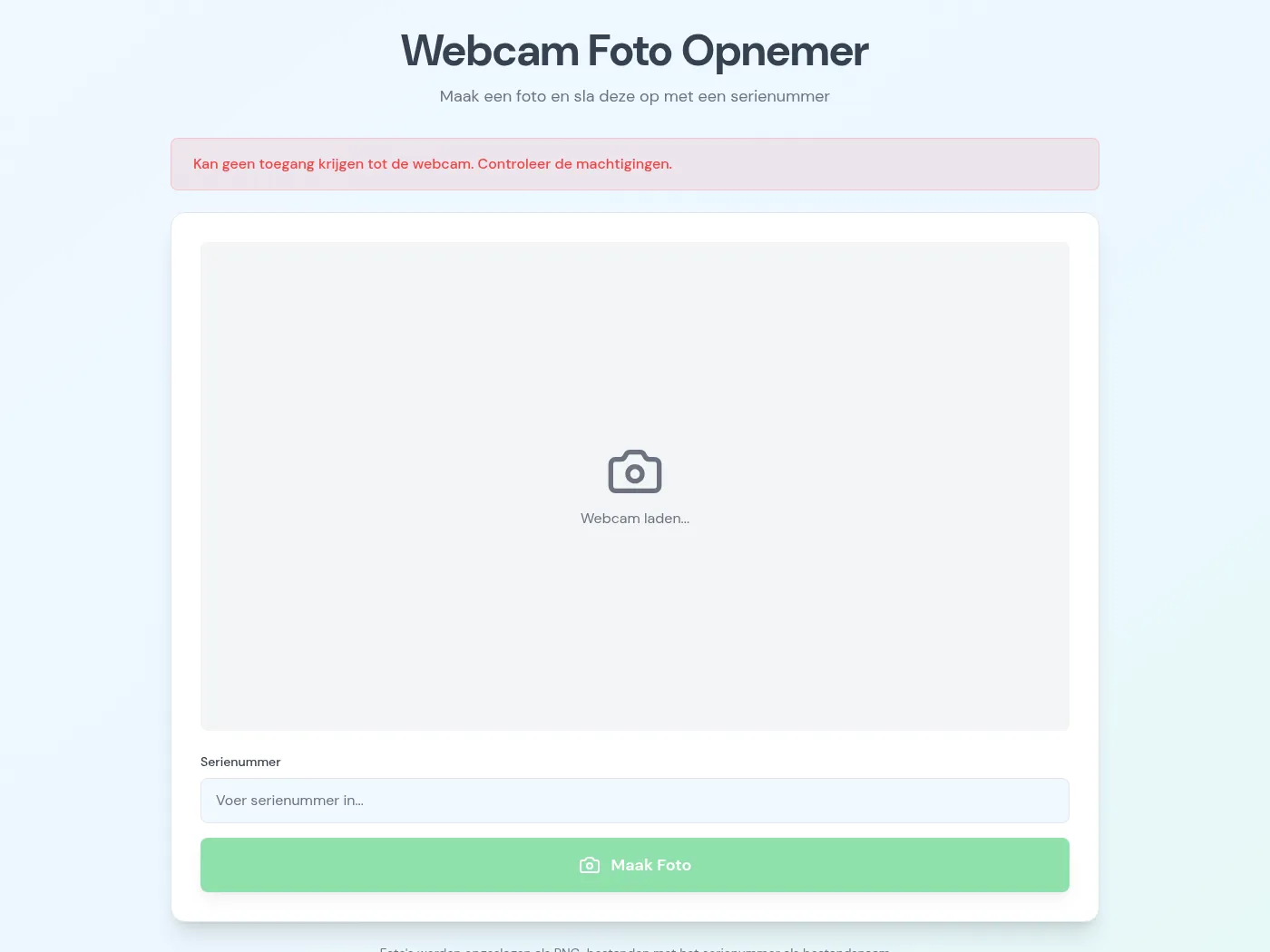 Webcam Snapshot Saver with Serial Input