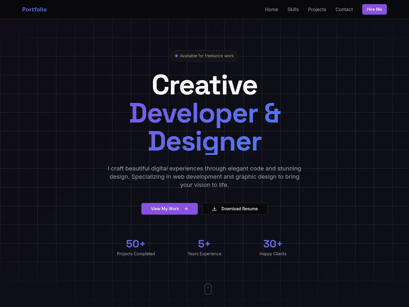 Multi-Talented Web Developer and Graphics Designer Portfolio