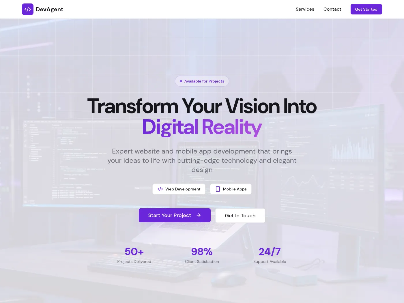 Smart Agency Website & App Developer Agent
