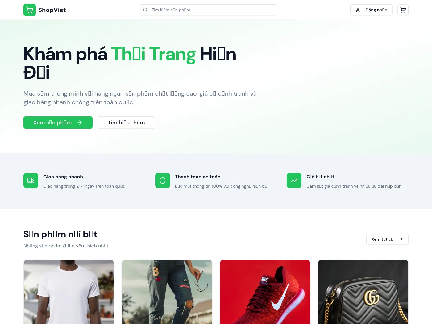 Nền tảng Website Bán Hàng Hiện Đại