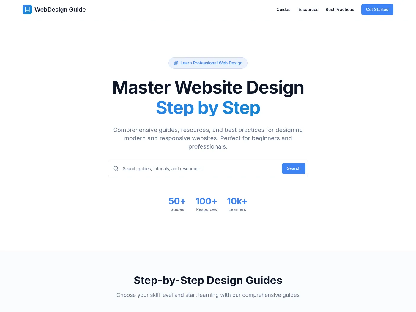Website Design Guide Platform