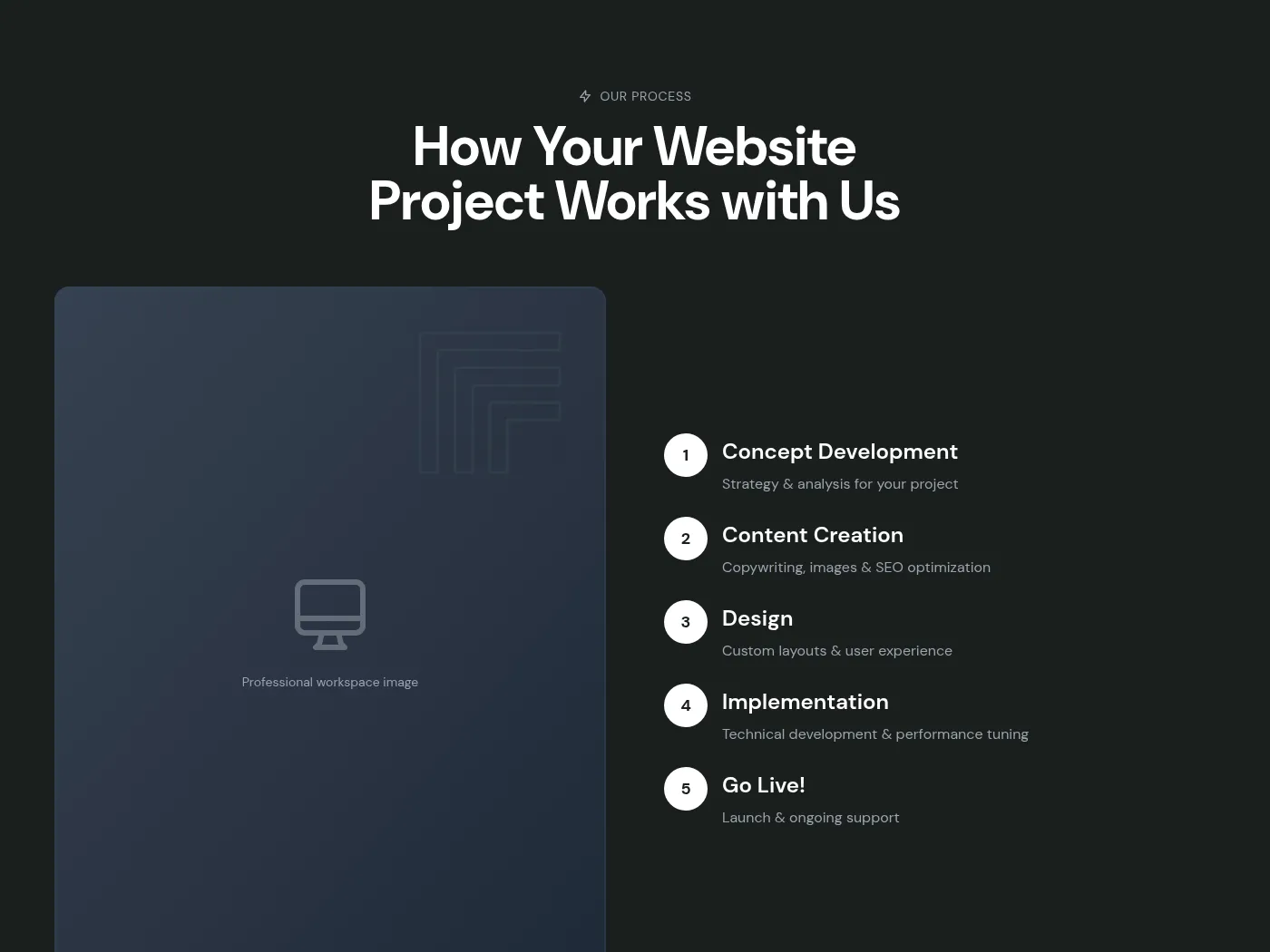 Website Section Generator with HTML, CSS, and JavaScript