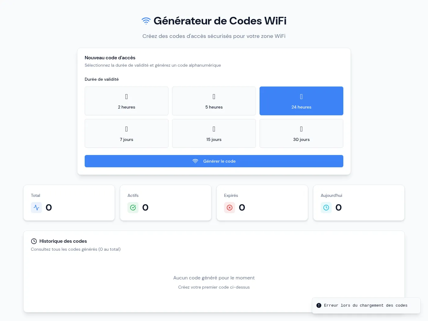 Wifi Code Generator