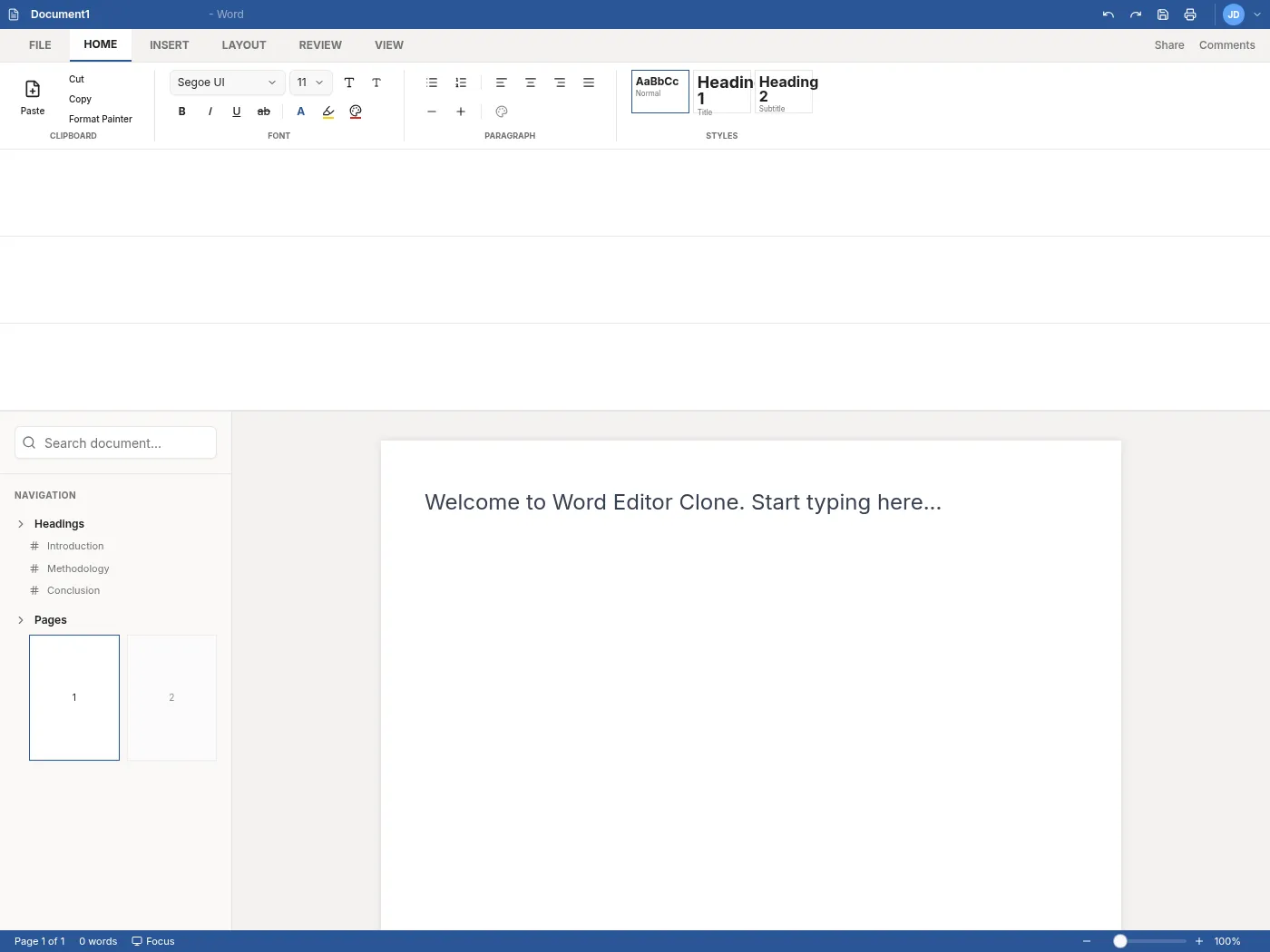 Word Editor Clone