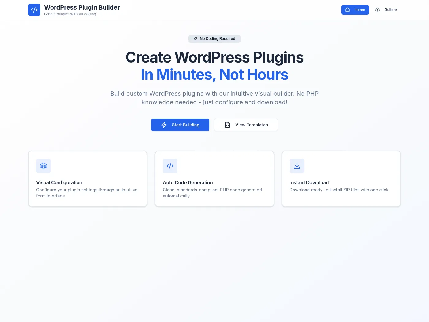 Custom WordPress Plugin Builder