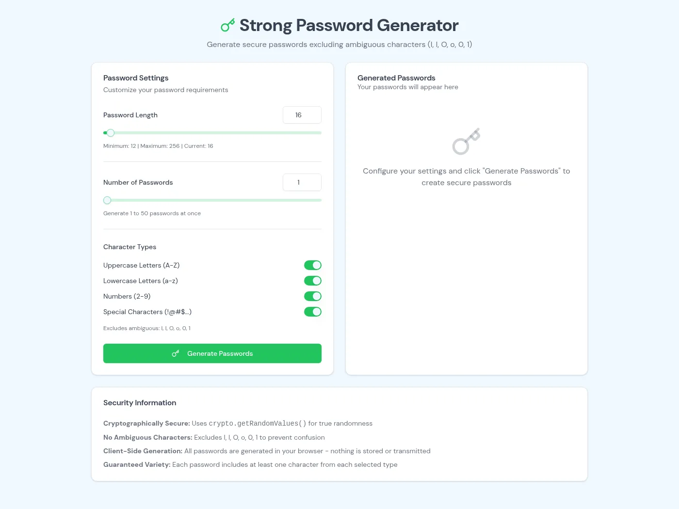 WordPress Strong Password Generator Plugin