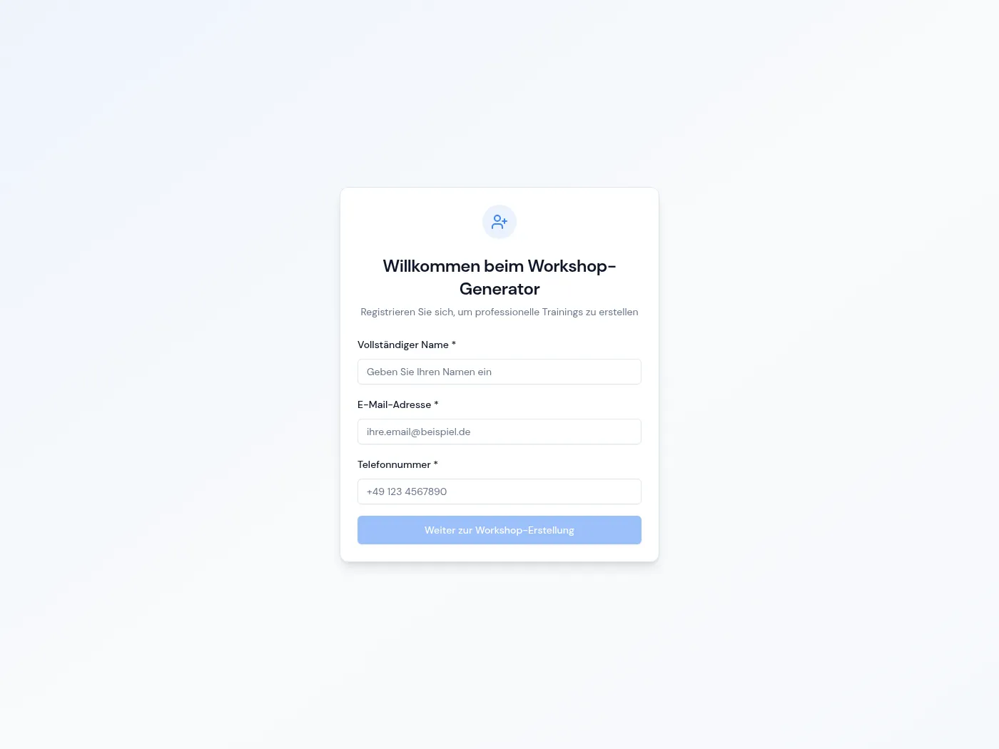 Workshop & Training Generator for Trainers and Facilitators