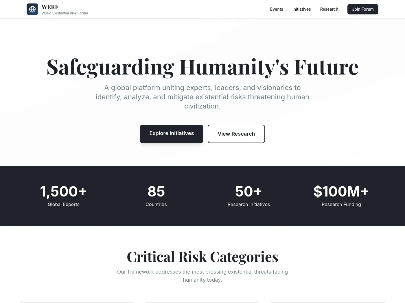 World Existential Risk Forum