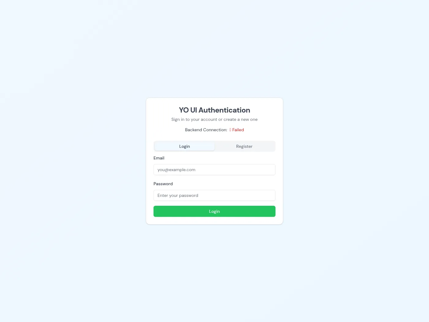 YO UI Authentication and Dashboard Debugging