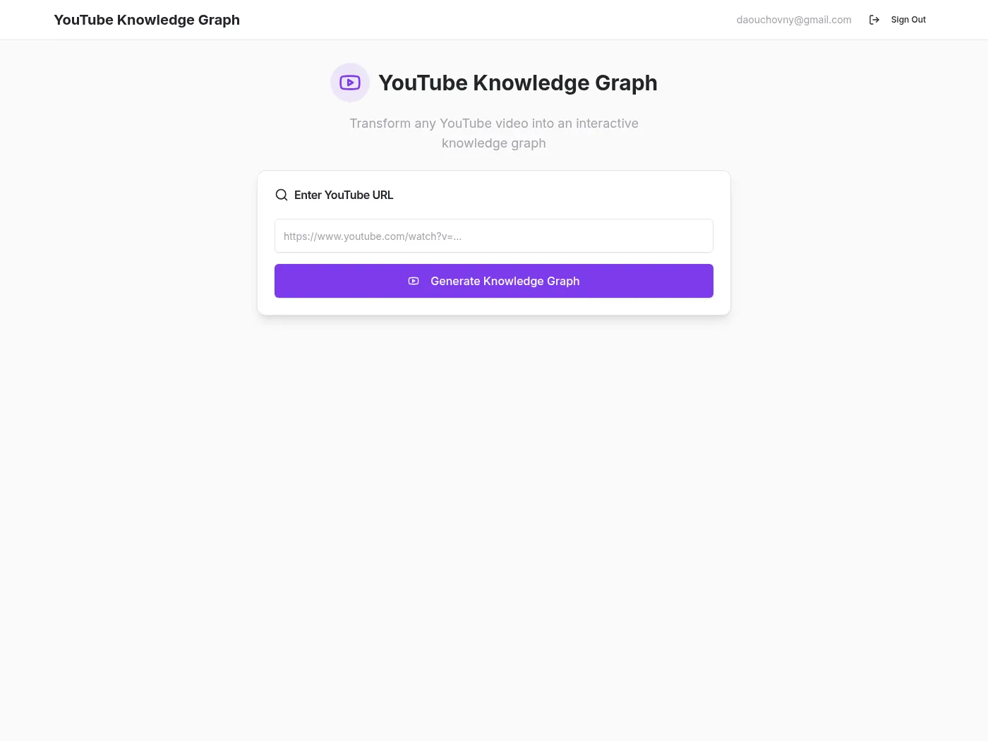 YouTube Knowledge Graph Visualizer