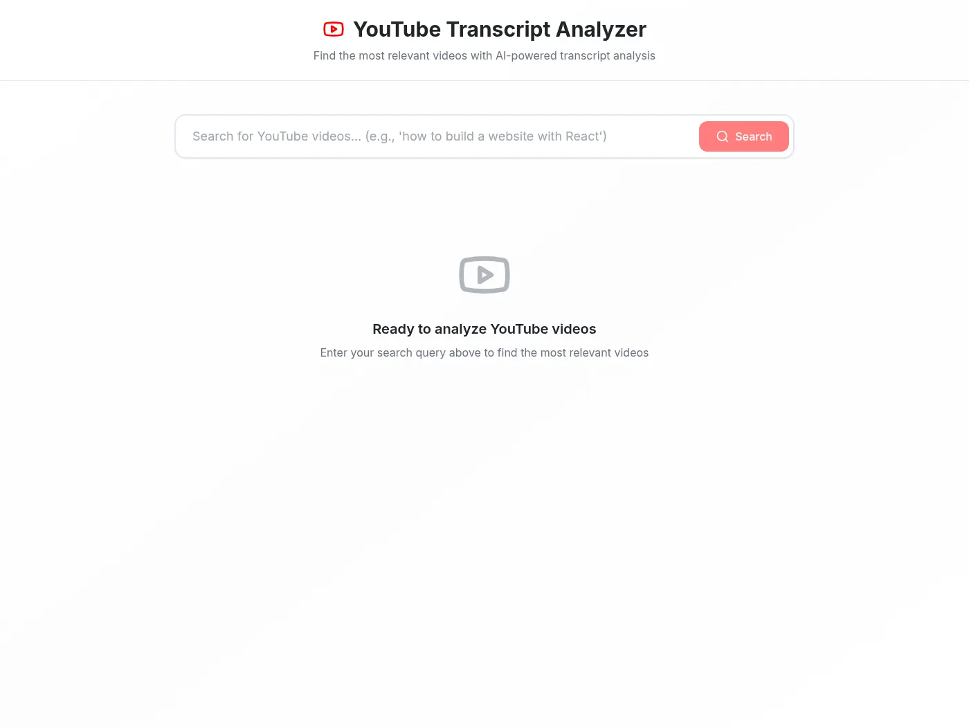 YouTube Transcript Analyzer & Relevance Finder