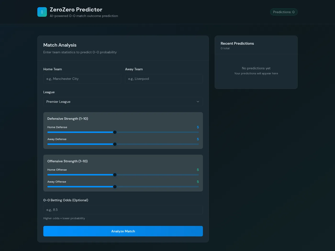 ZeroZero Predictor