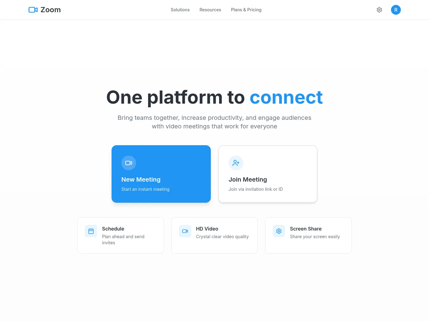 Zoom Web Clone