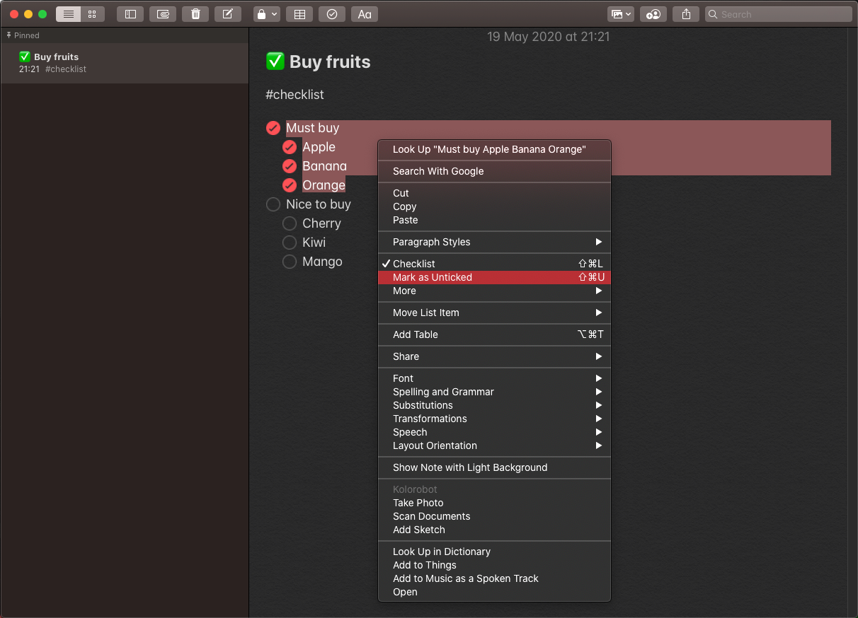 macOS - Notes app tips that may improve your daily workflow