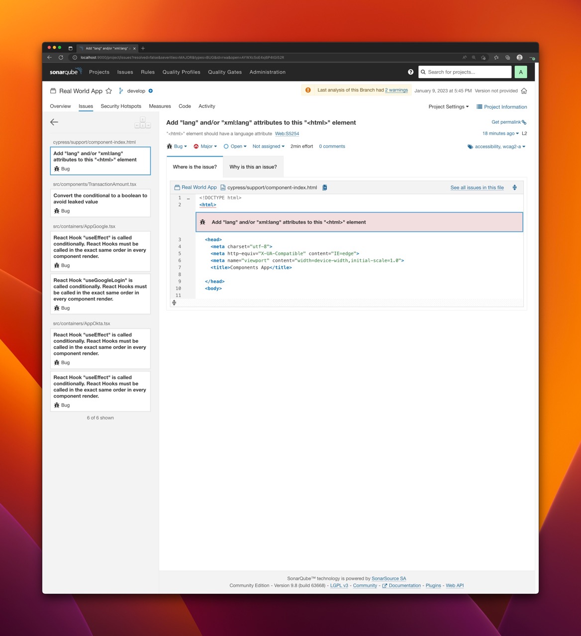 Frontend Code Analysis With Sonarqube 