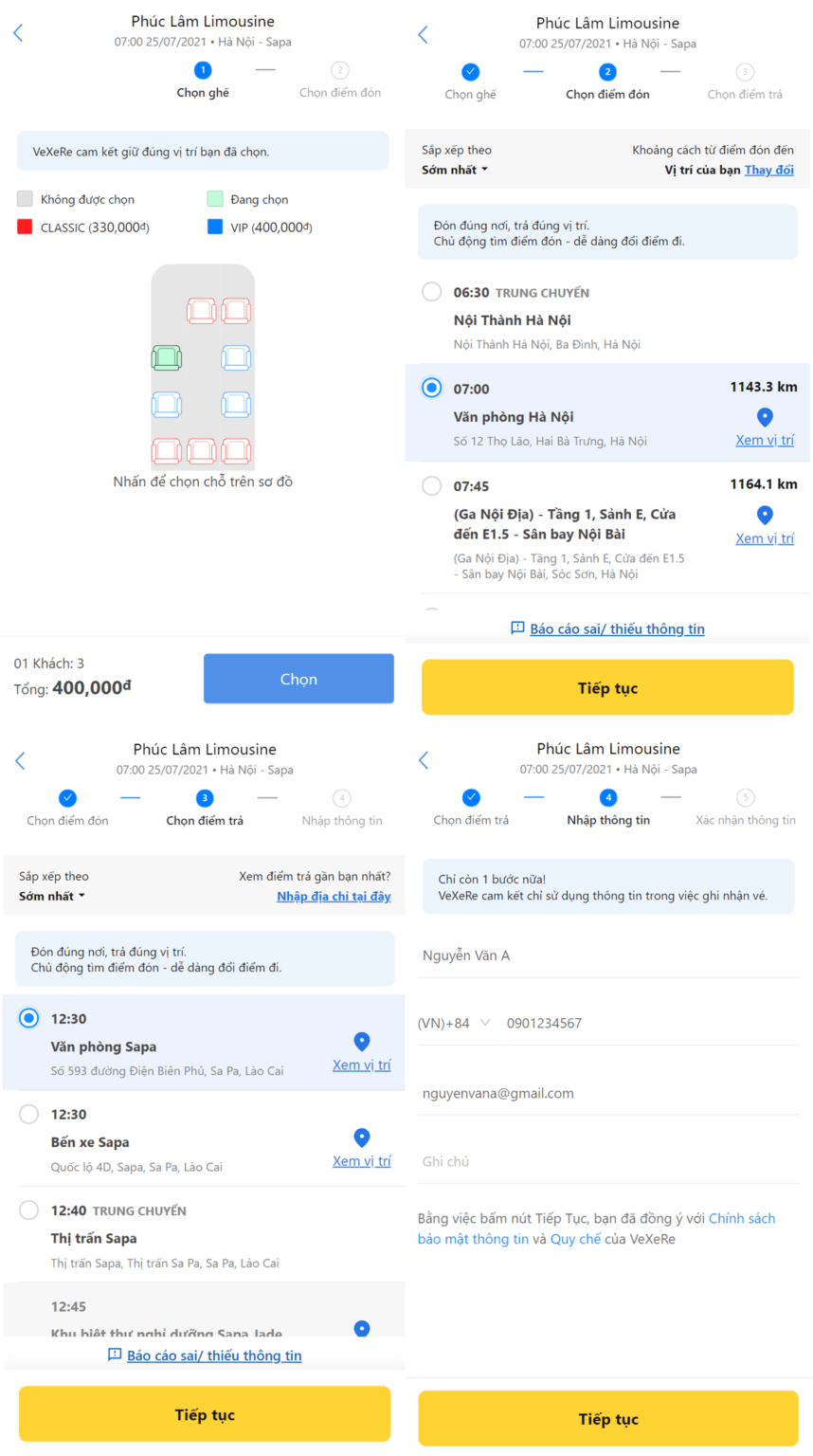 Hướng dẫn đặt vé/hủy vé online tại VeXeRe - Vexere.com