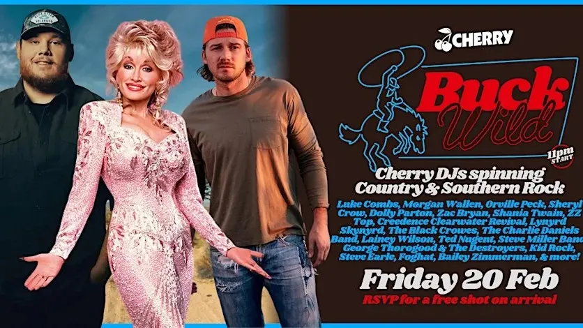 BUCK WILD Country & Southern Rock Party at Cherry Bar, Melbourne - Event…