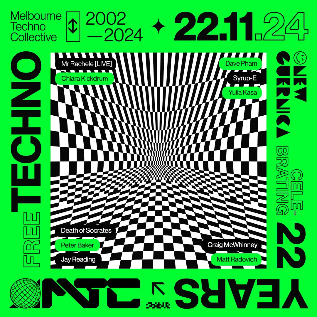 FREE TECHNO - The Melbourne TECHNO Collective turns 22 at New Guernica,…