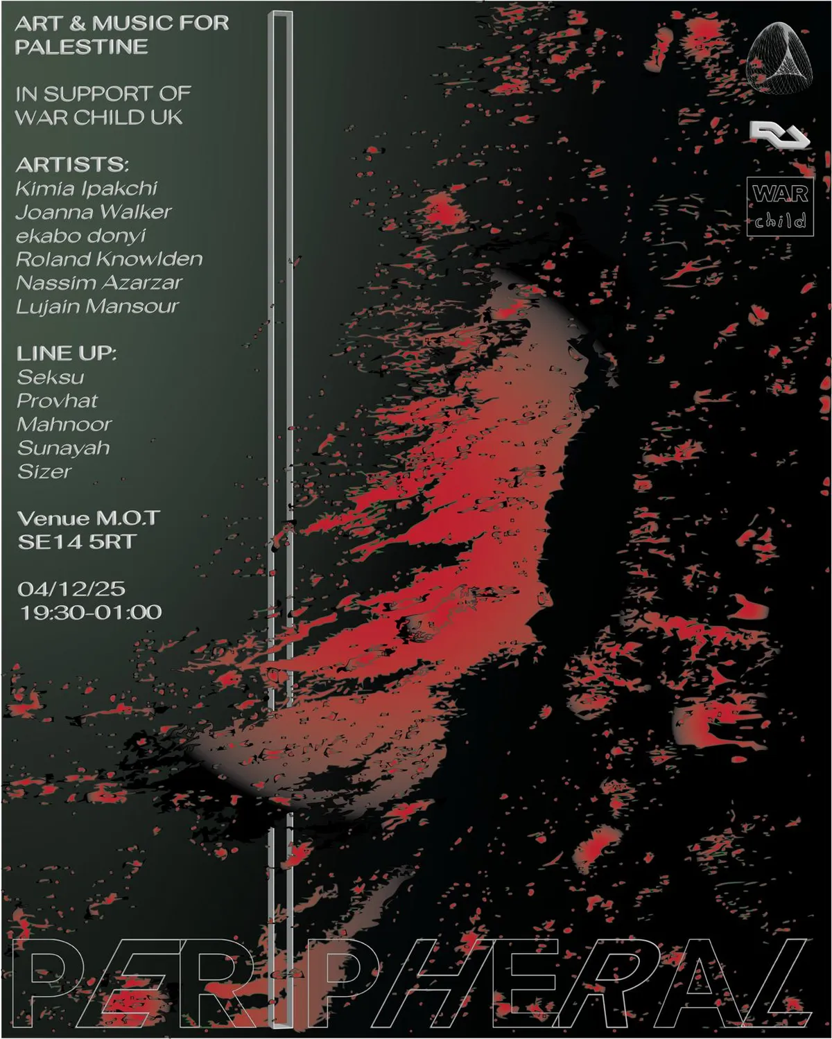 PERIPHERAL: Art & Music Fundraiser for Palestine at Venue MOT Unit 18 ...
