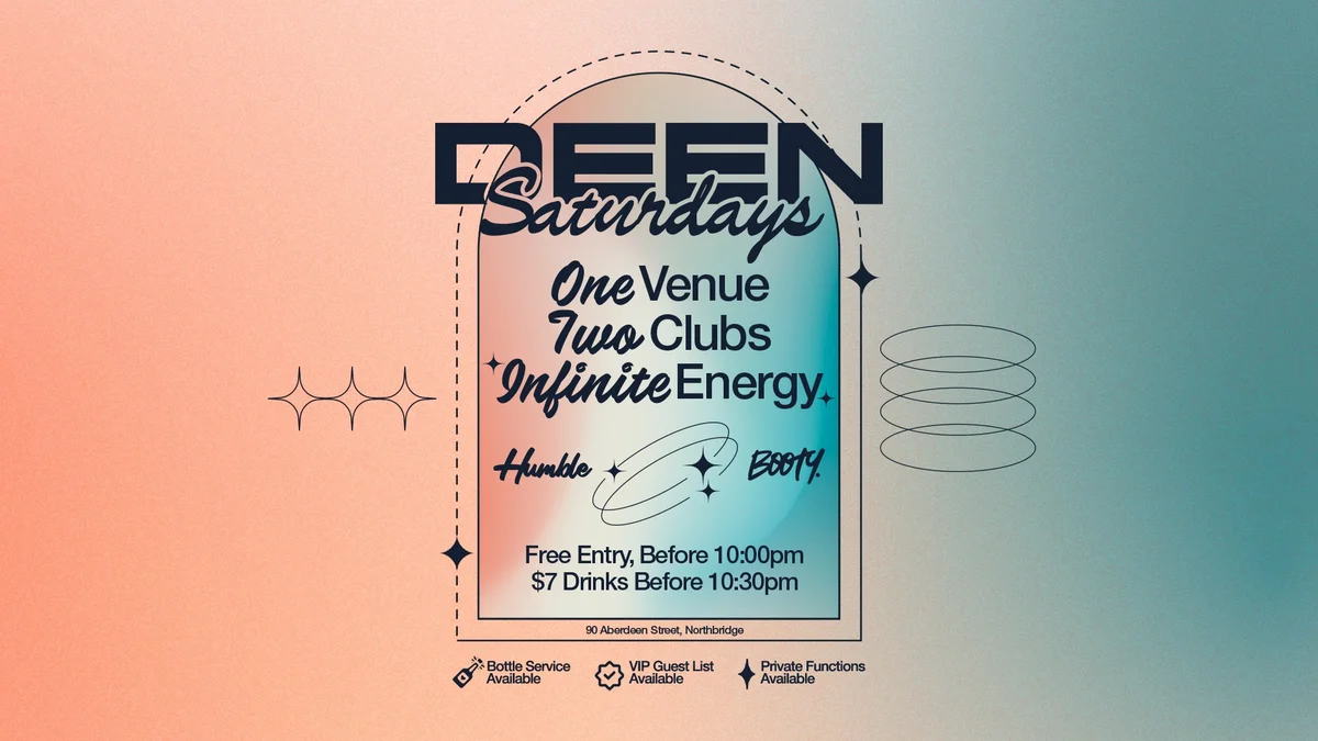 The Deen Saturdays at The Aberdeen Hotel, Perth - Event Details — LINES