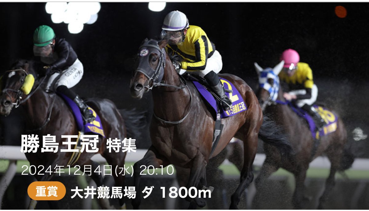 12/4 大井11R[勝島王冠] 3連複3点 | BOOKERS(ブッカーズ)