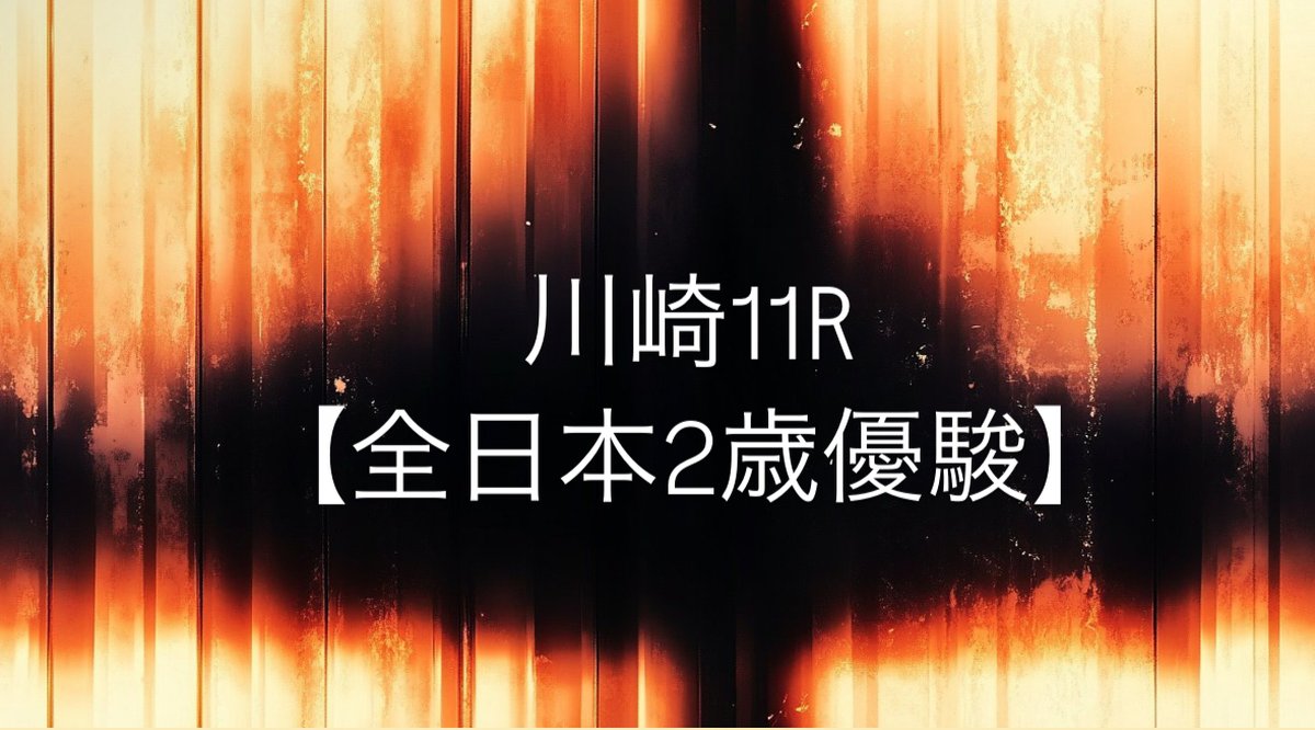 12/11 川崎11R 【全日本2歳優駿】 | BOOKERS(ブッカーズ)