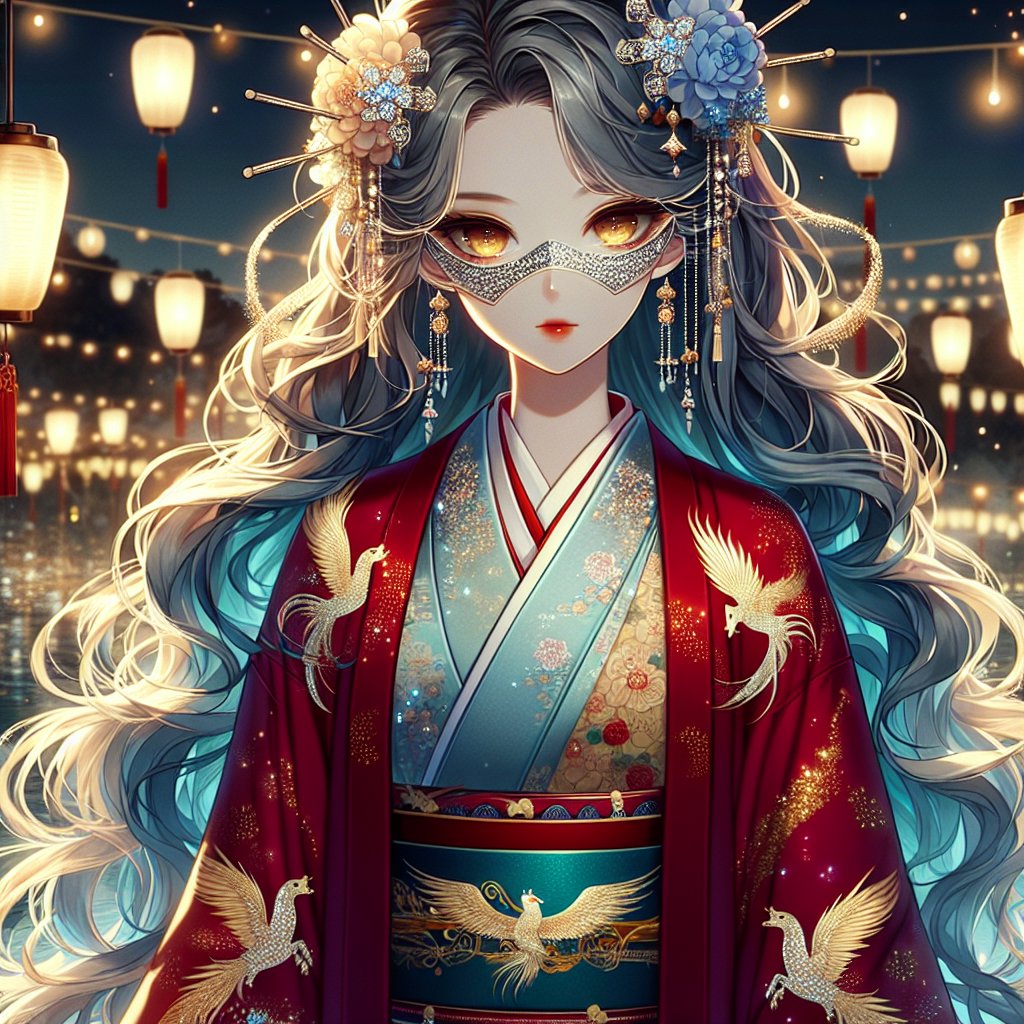 Anime Girl Golden Patterns | Fanart