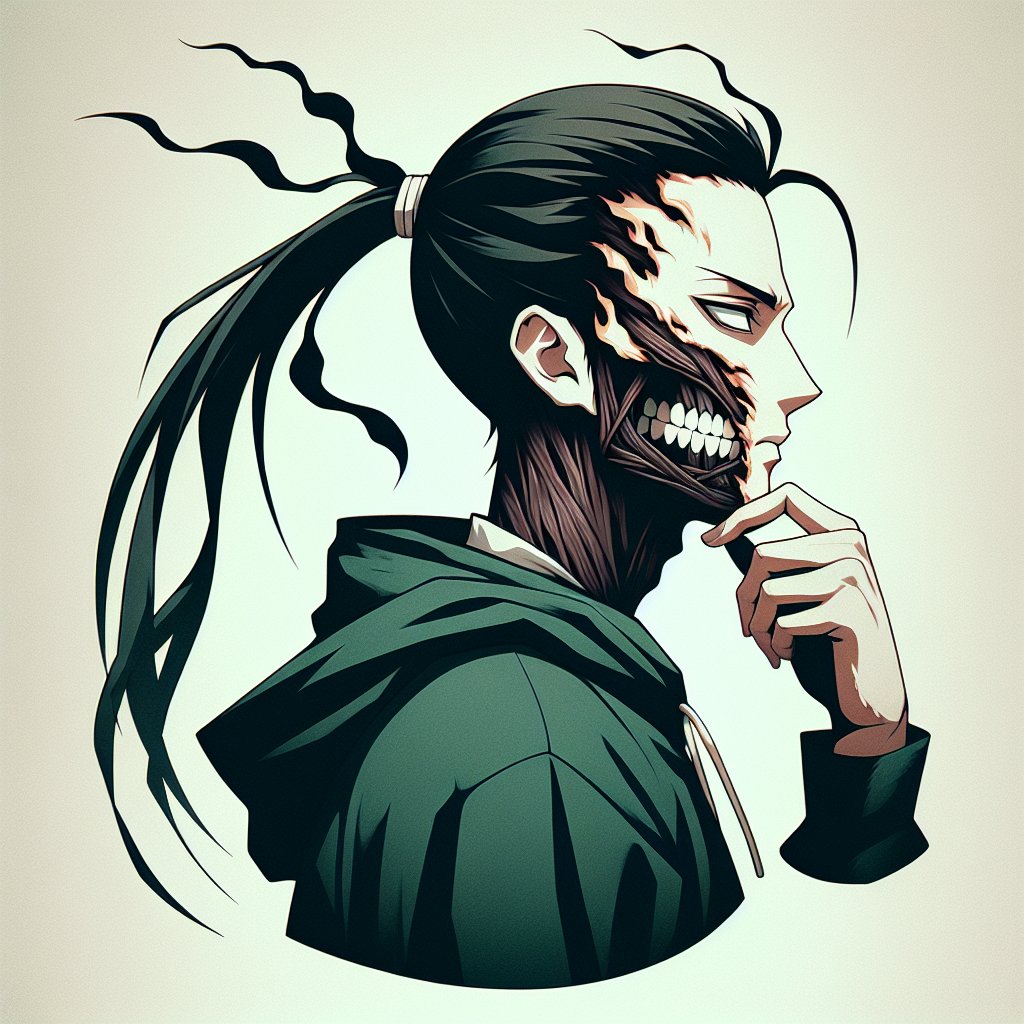 Half burned man with tied black | Fanart