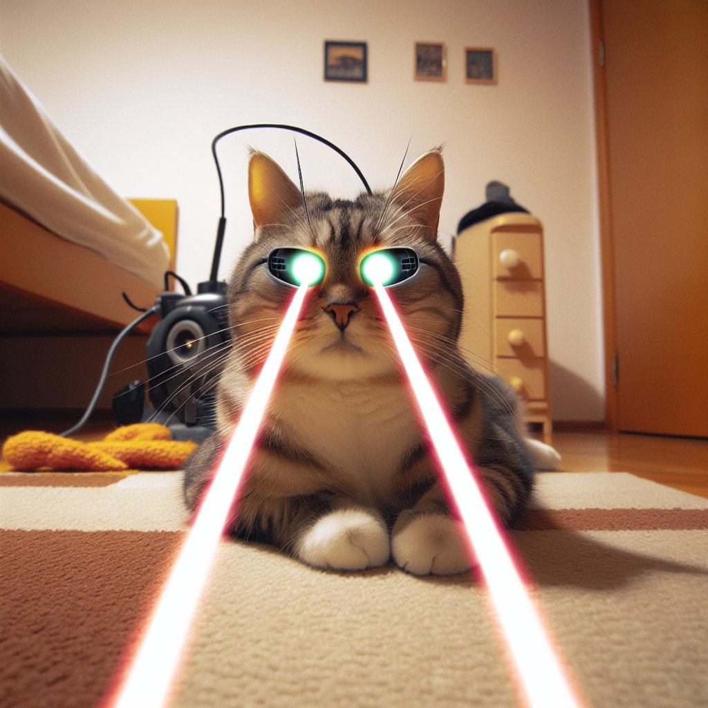 Cat laser eyes | Fanart