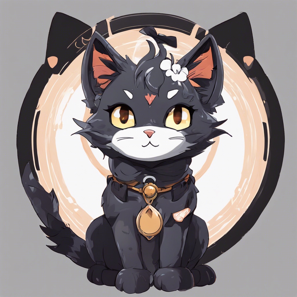 A half black half calico cat | Fanart