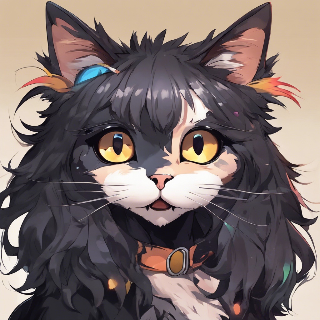 A half black half calico cat | Fanart