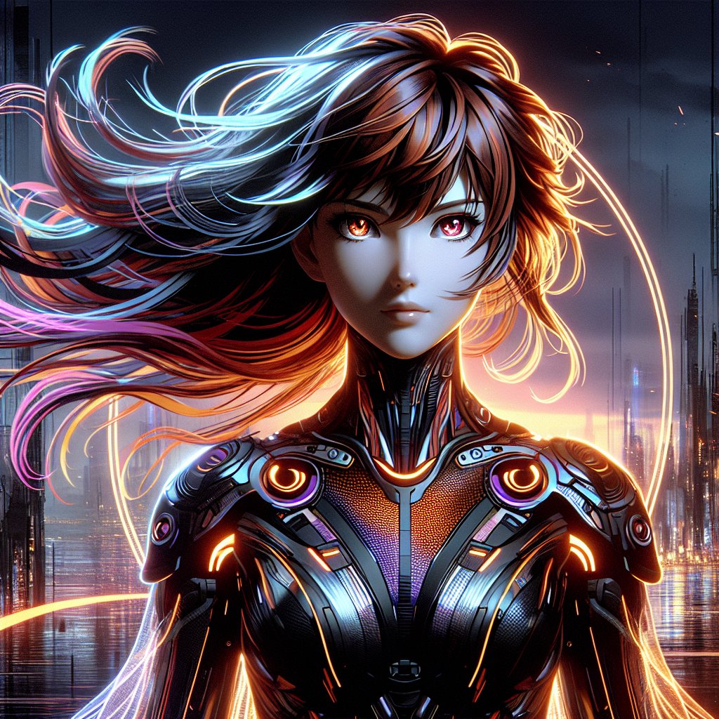 Anime Girl Dystopian City | Fanart