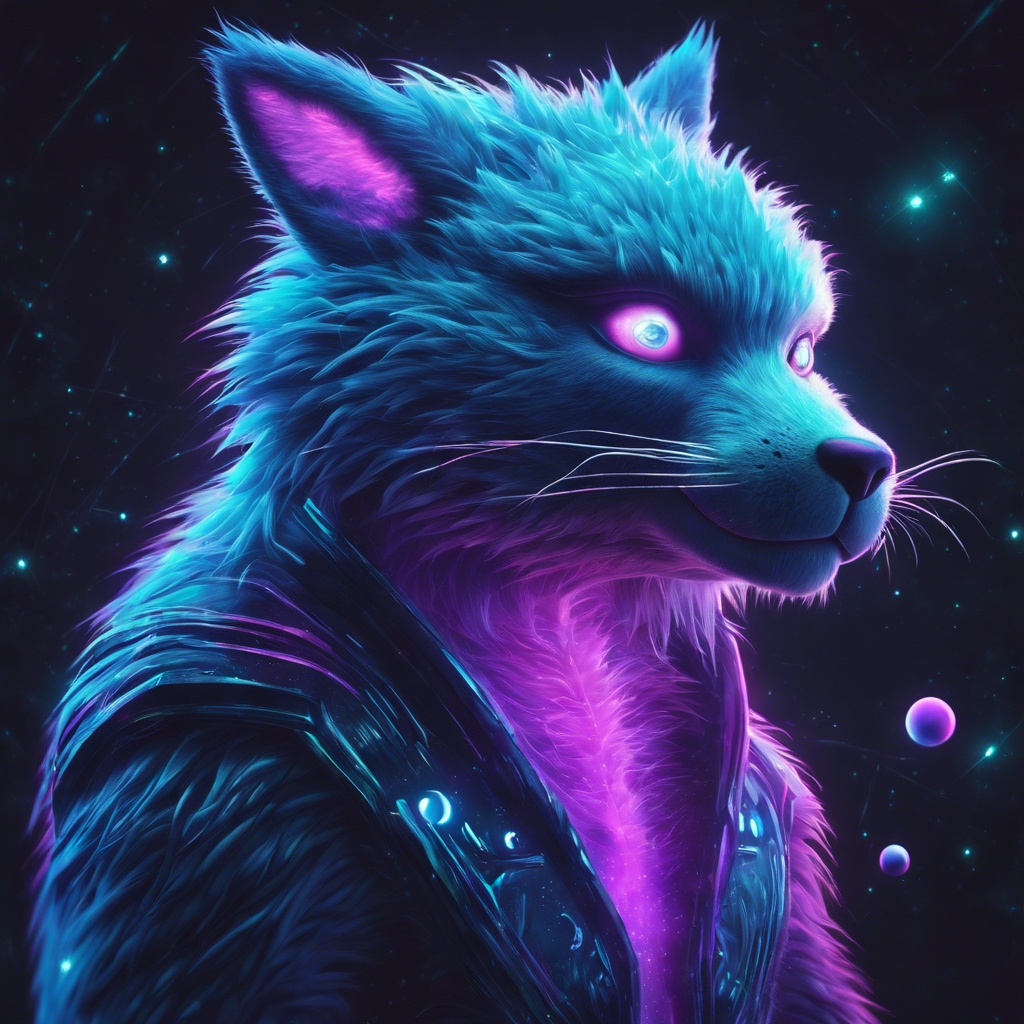 Cyan furry with a blue eye | Fanart