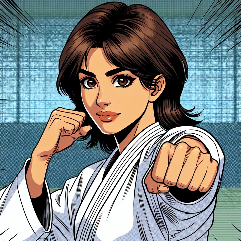 karate determined mid eastern woman in | Fanart