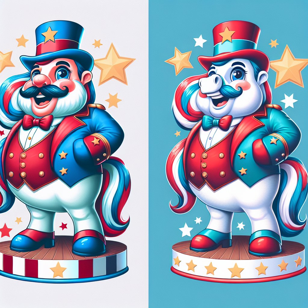 Create two funfair mascots. One of | Fanart
