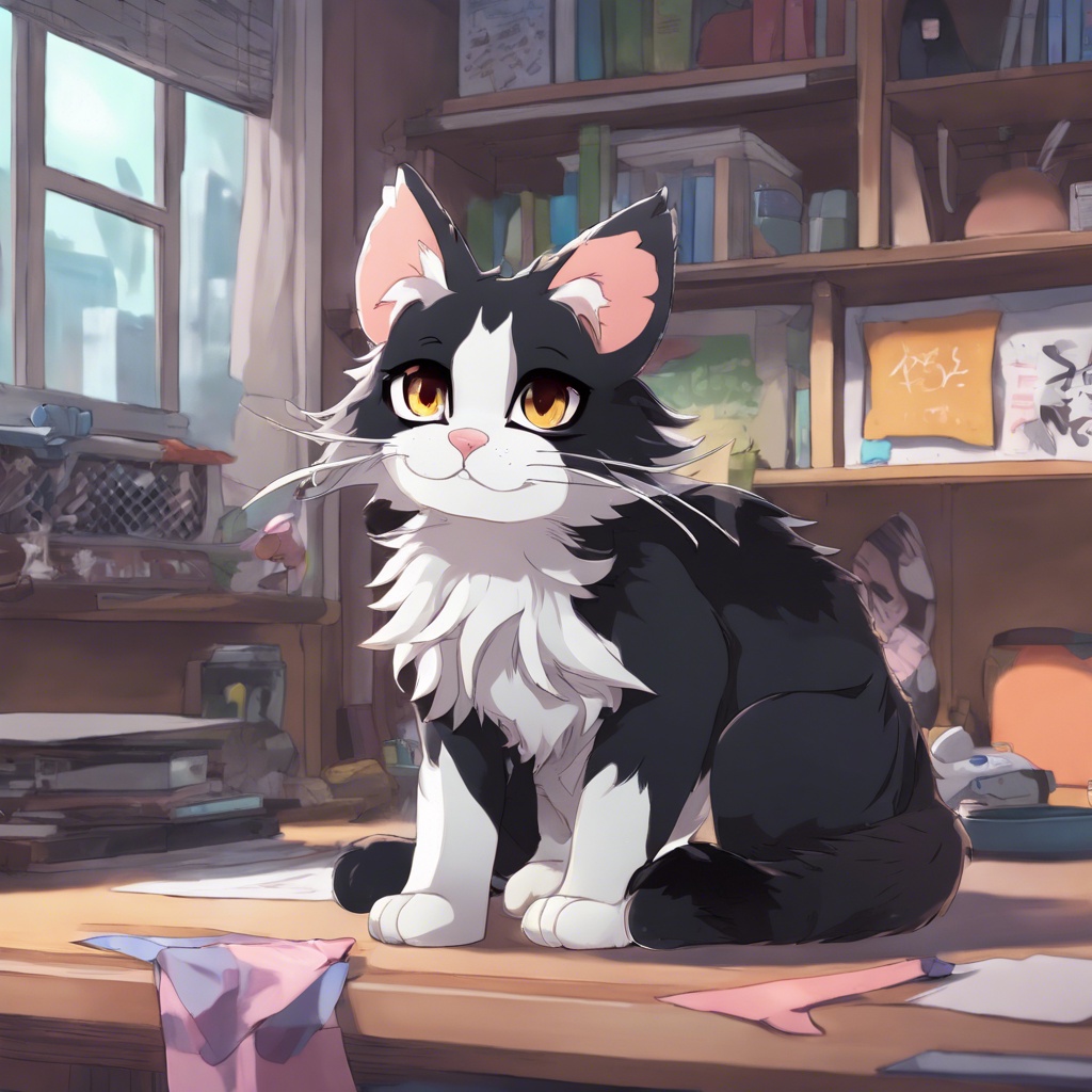 A half black half calico cat | Fanart