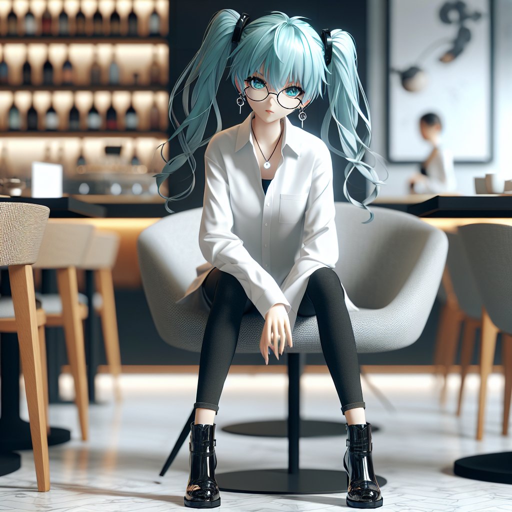 Anime Girl Cyan Hair: Anime girl | Fanart