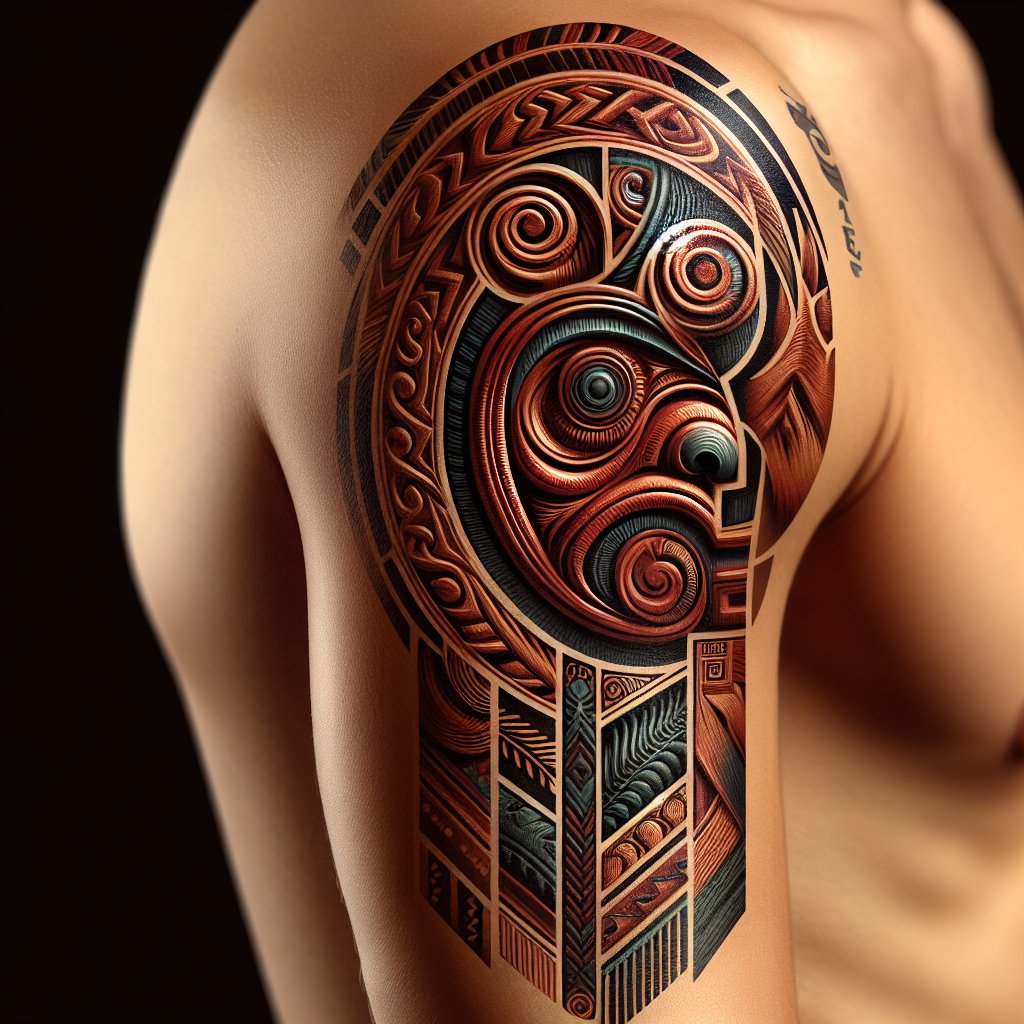 word chow maori tattoo style | Fanart