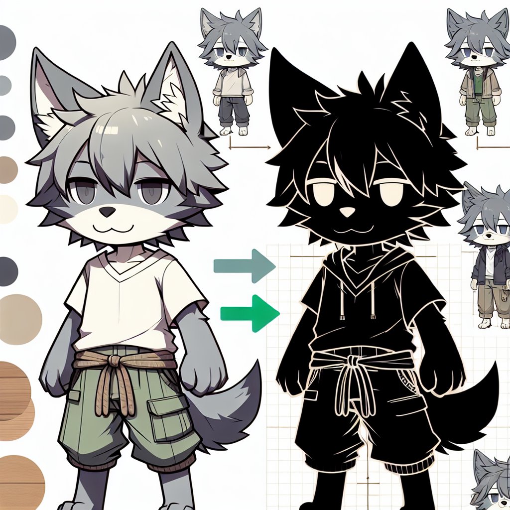 Vivid Color Palette Furry | Fanart