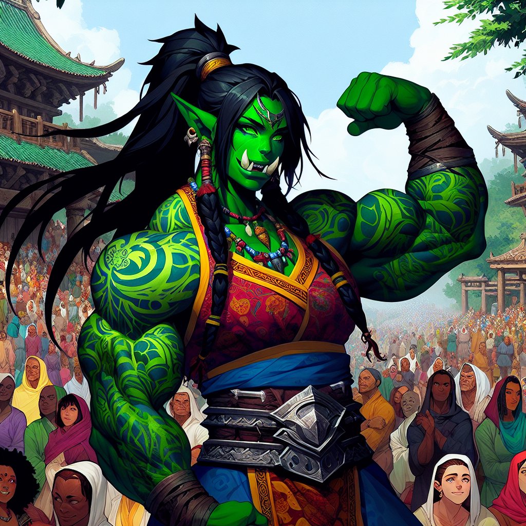 Anime Girl Bustling Crowd | Fanart