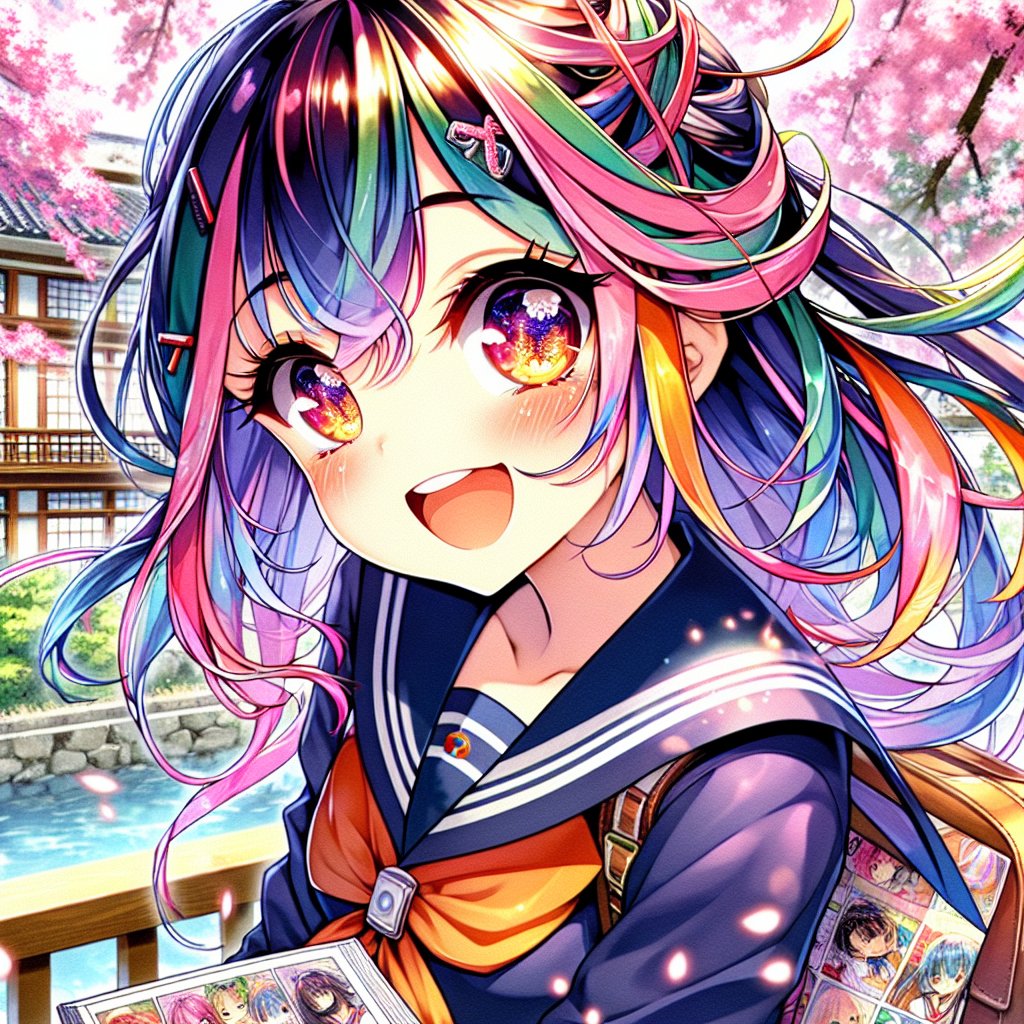 Anime Girl Warm Colors | Fanart